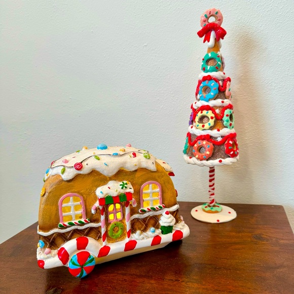 Raz Imports | Holiday | Rare Light Up Gingerbread Rv Camper And Donut ...
